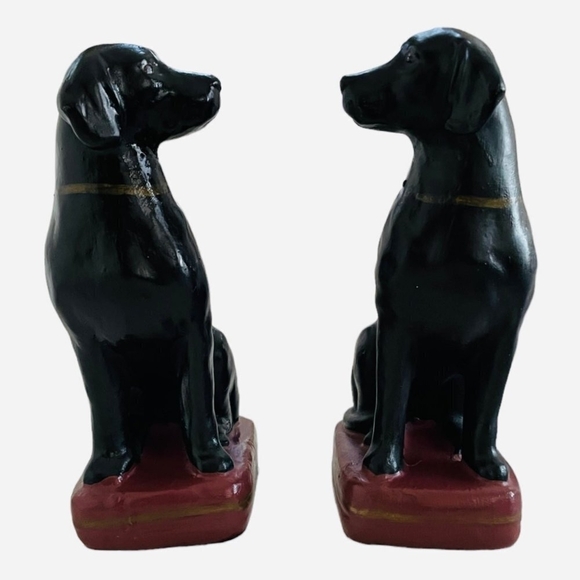 Unique Vintage | Other | Pair Of Black Labrador Retriever Ceramic ...
